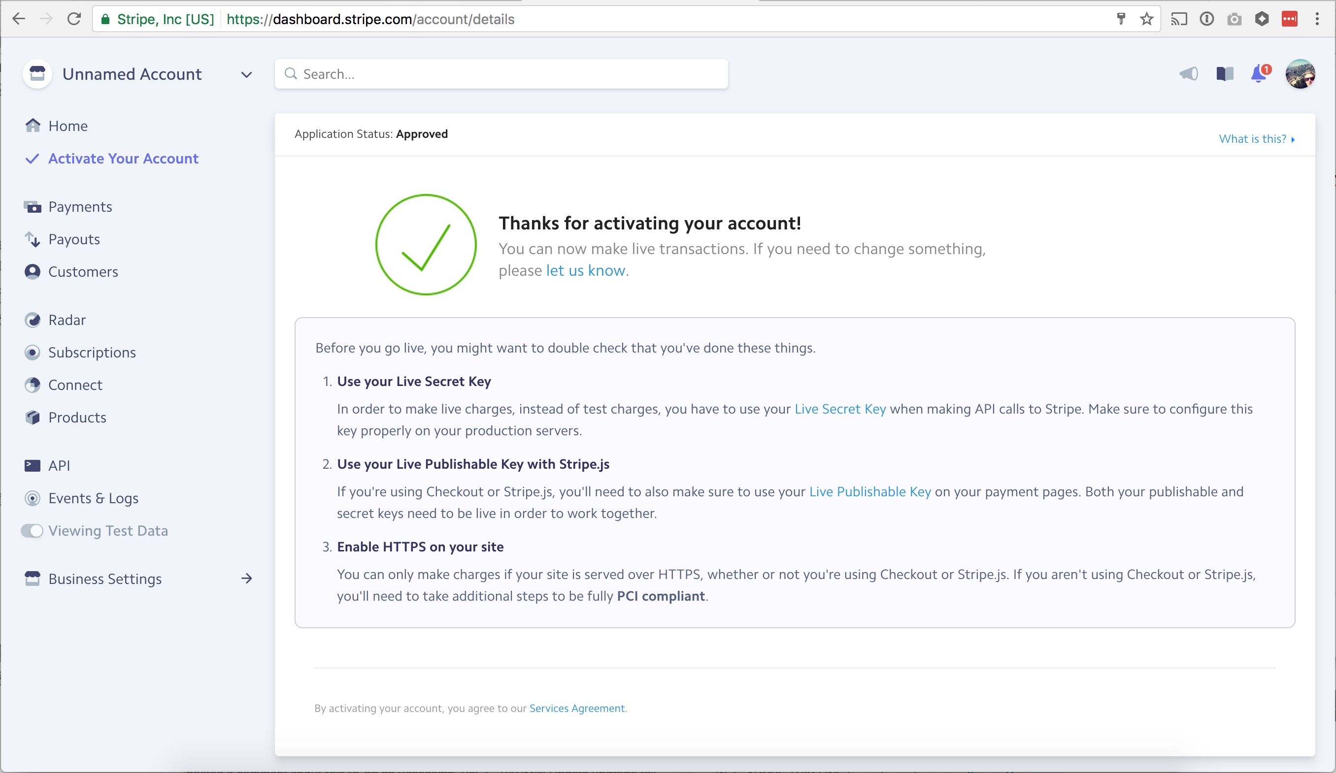 Setting up Stripe payments – Rocketspark