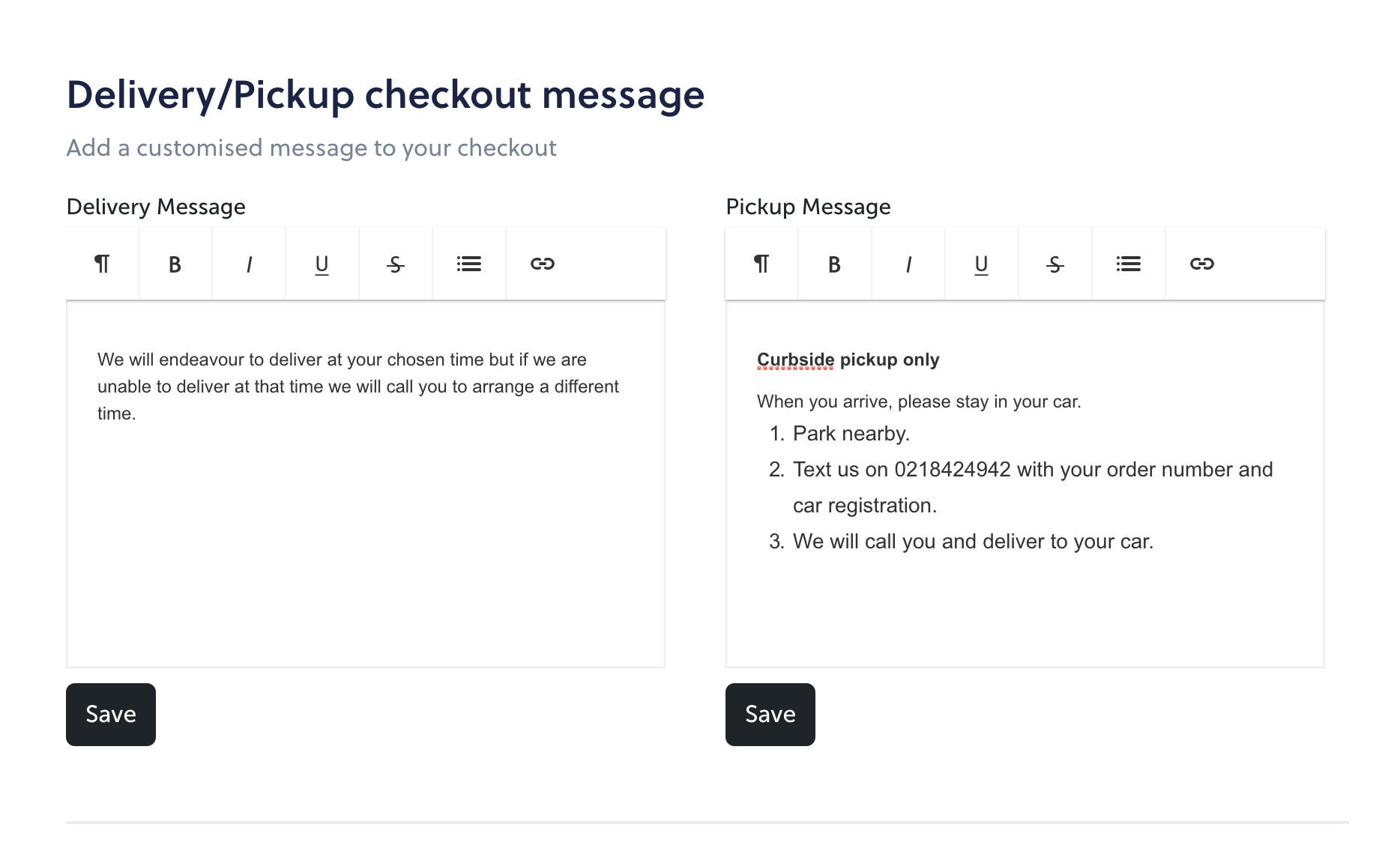 Can I add delivery/pickup notes in the checkout? – Rocketspark