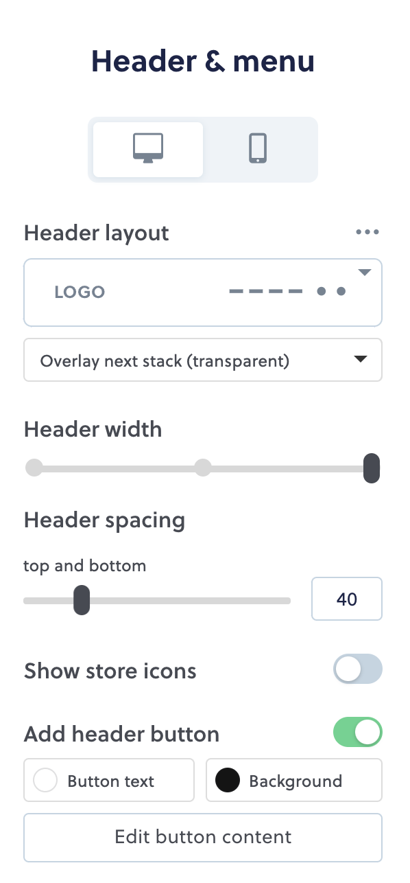 How Do I Control The Header Width And Spacing Rocketspark