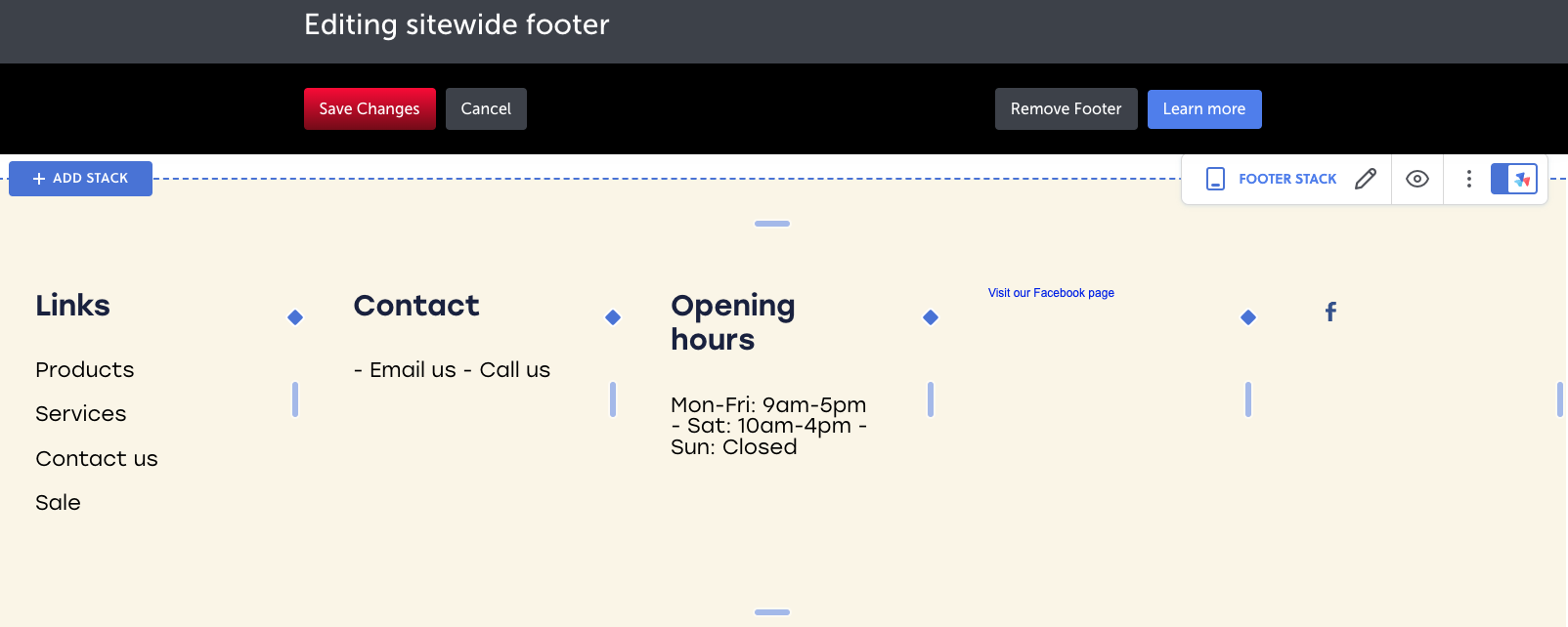How do I change my website footer design? – Rocketspark