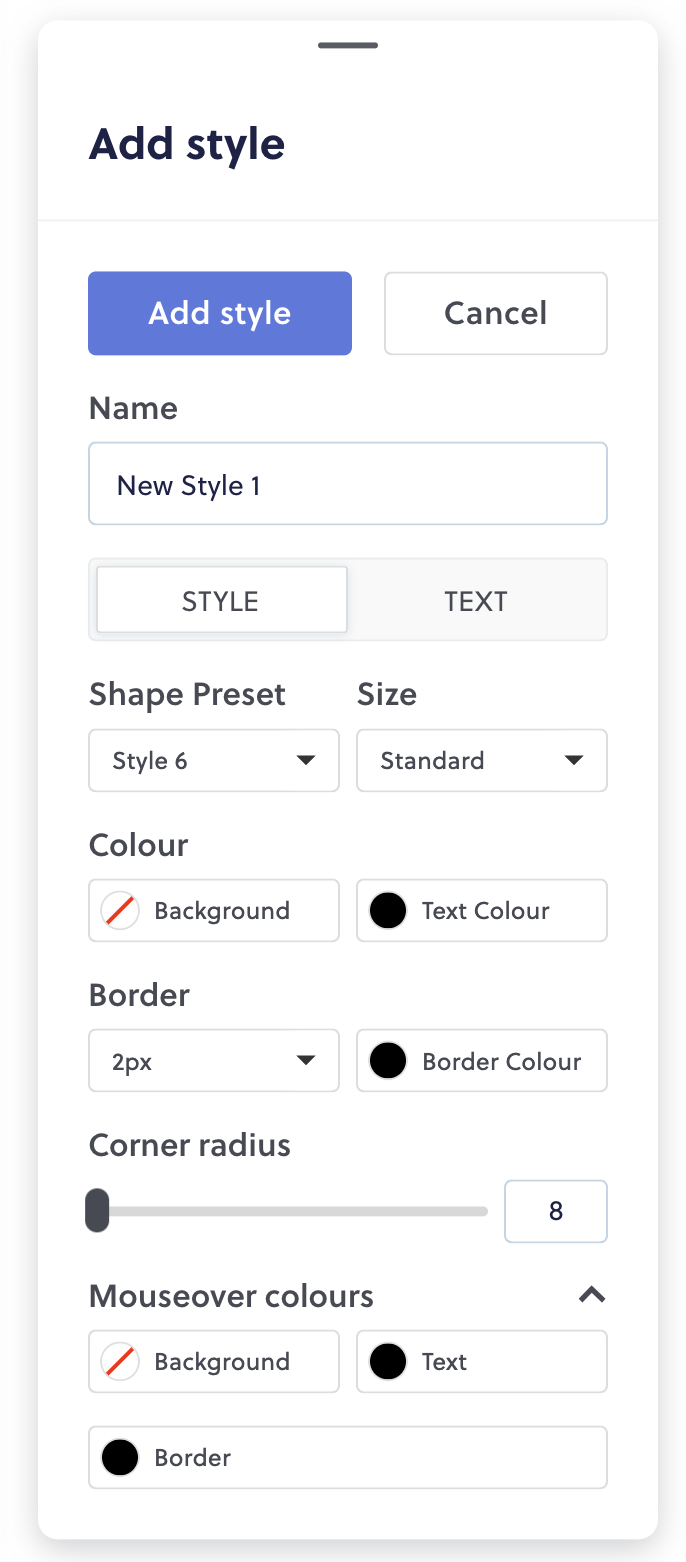 How to add new button styles and manage button styles (delete styles ...