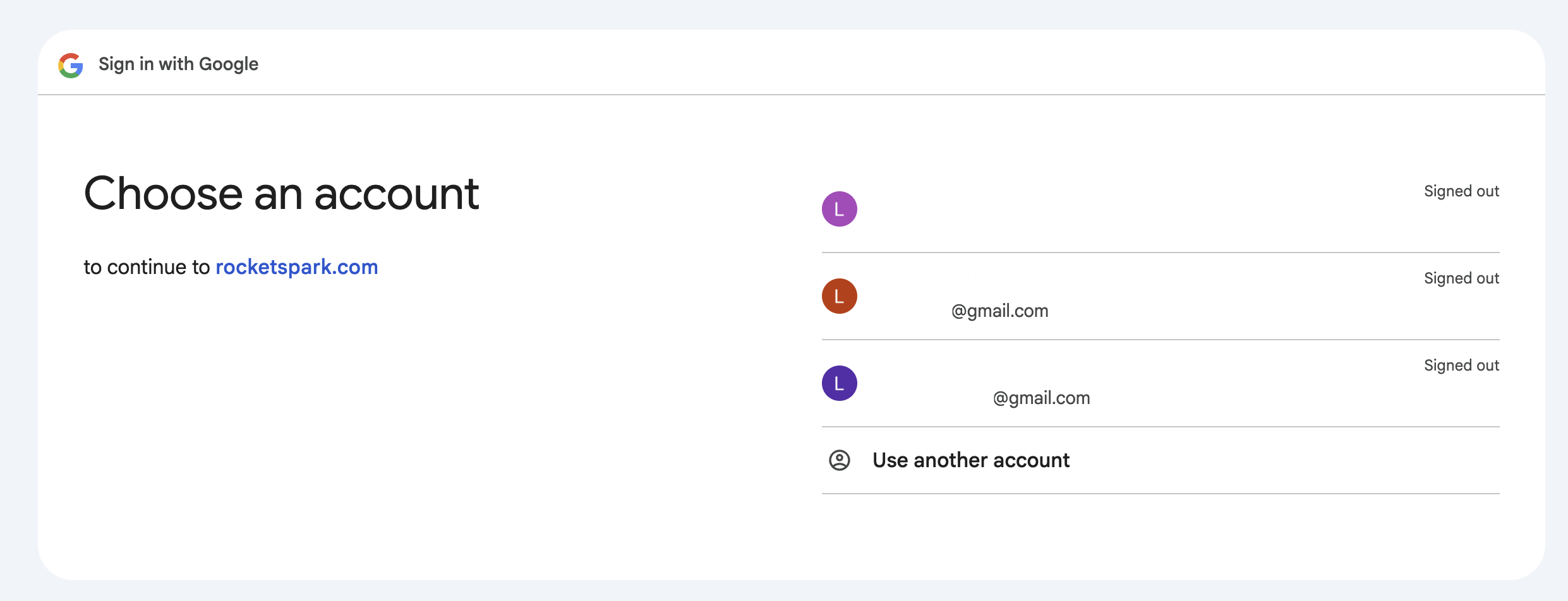 How to sign in to Rocketspark using Google – Rocketspark