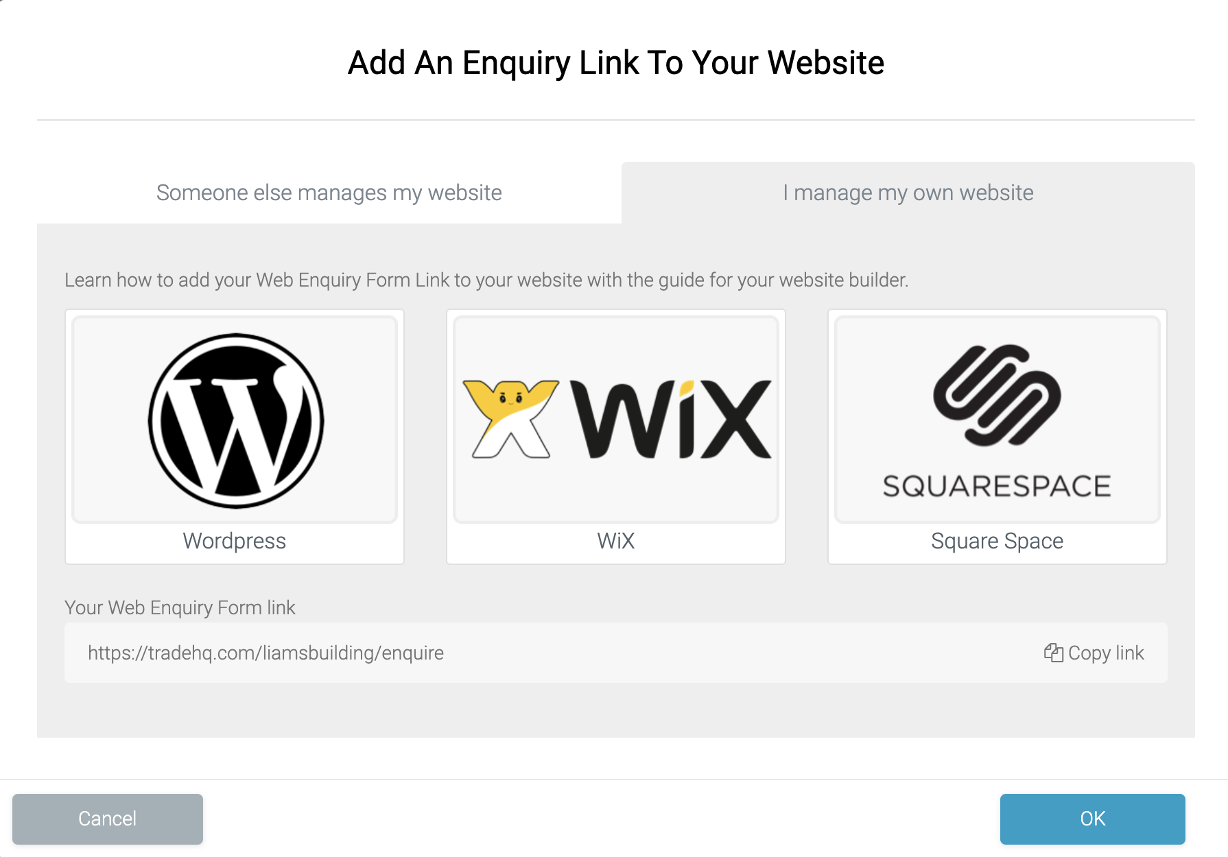 How do I add a Tradify enquiry form to my site? – Rocketspark